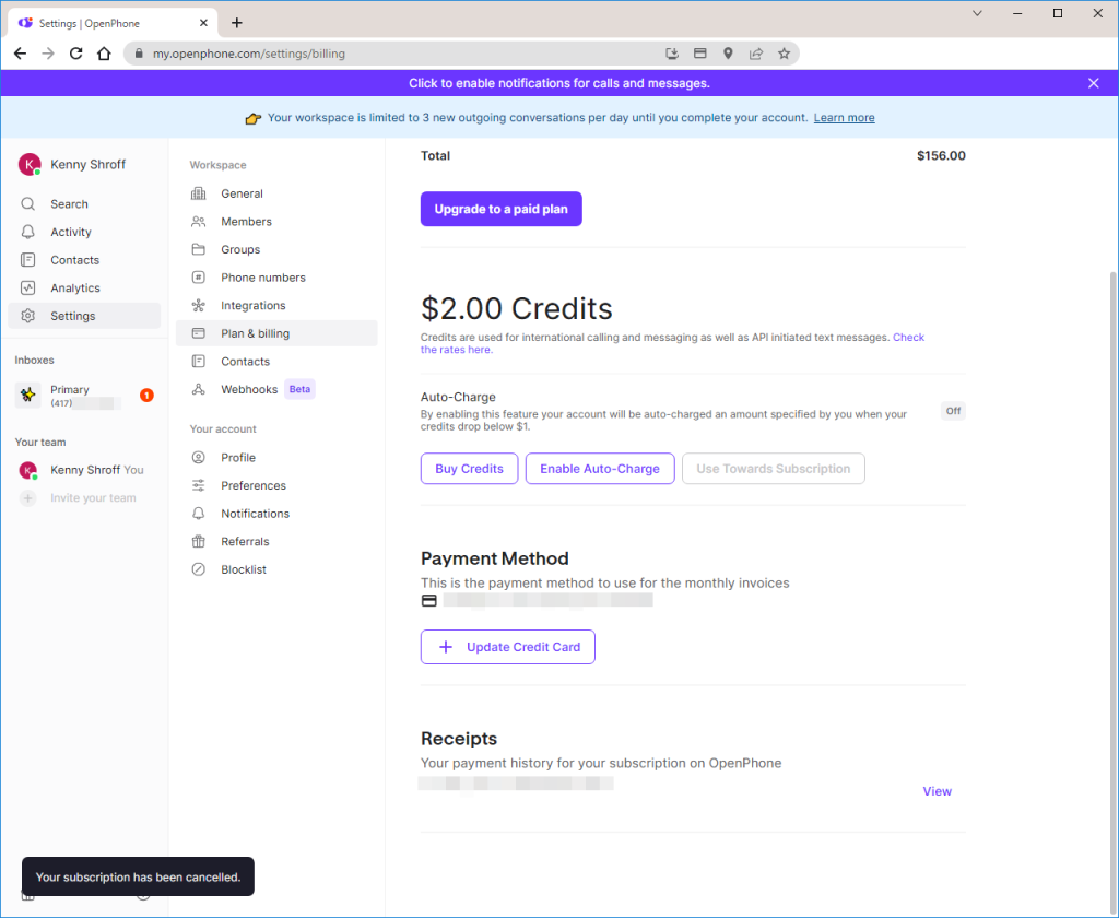 アメリカの電話番号を無料で取得する方法 - OpenPhone